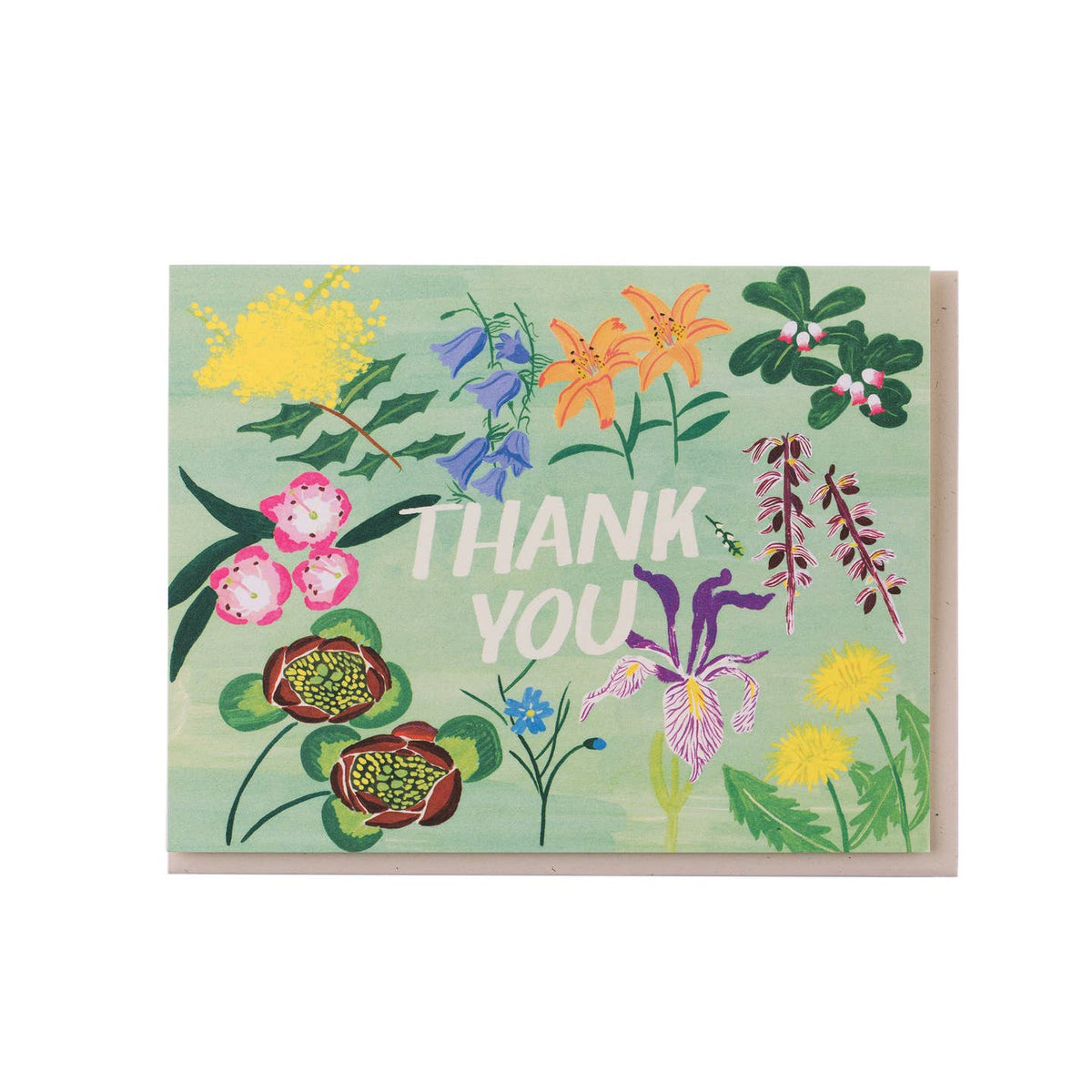 Thank You Flowers Greeting Card – Earthen