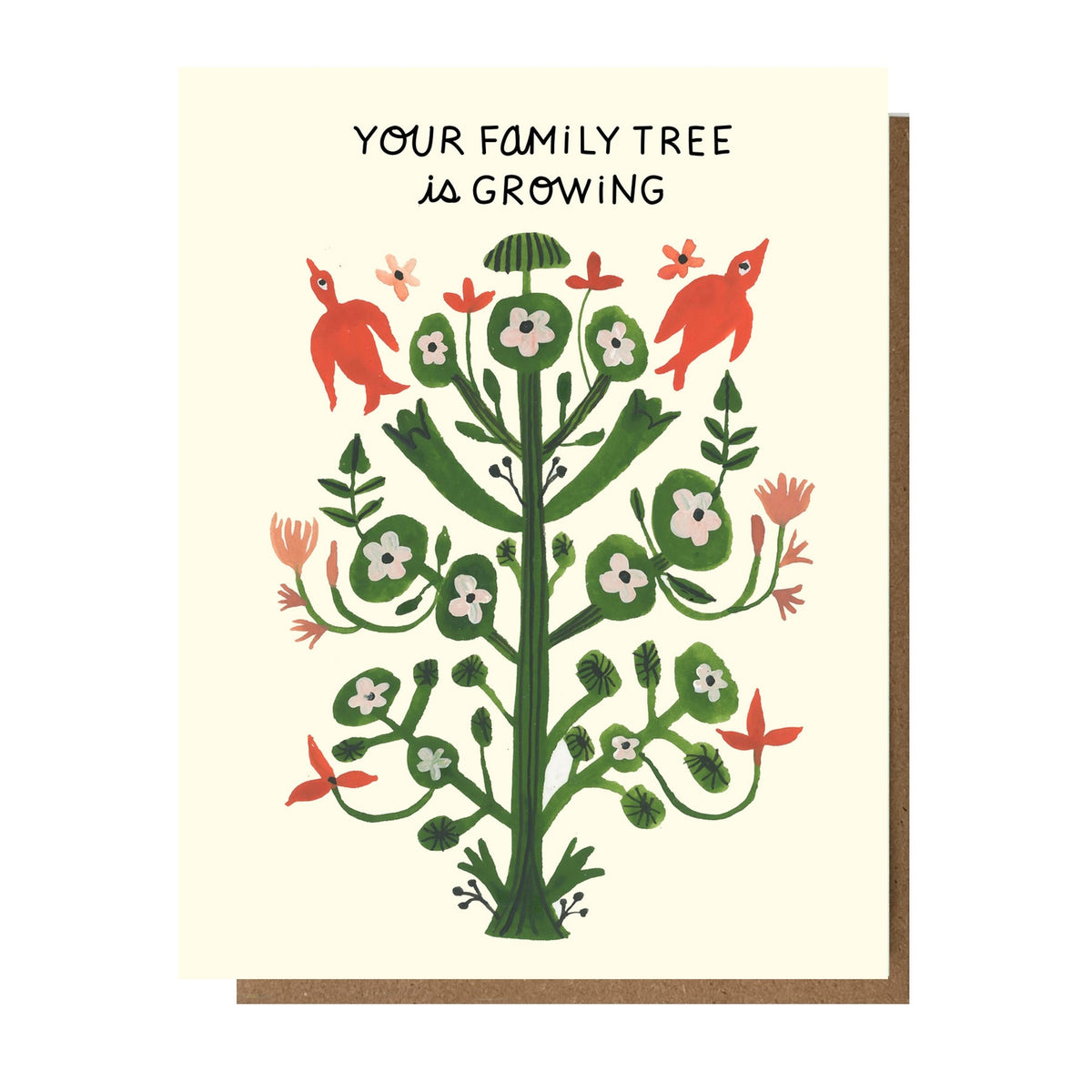 Family Tree Greeting Card – Earthen