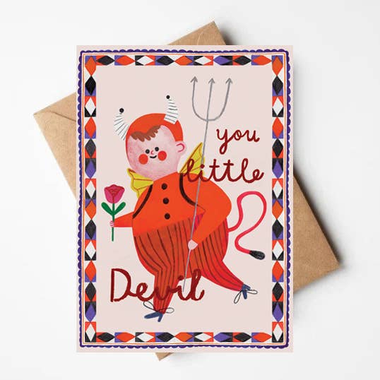 Little Devil Greeting Card – Earthen
