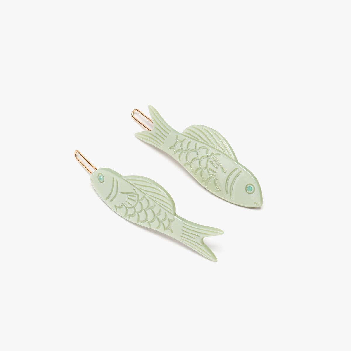 Jade Fish Barrette Pair – Earthen
