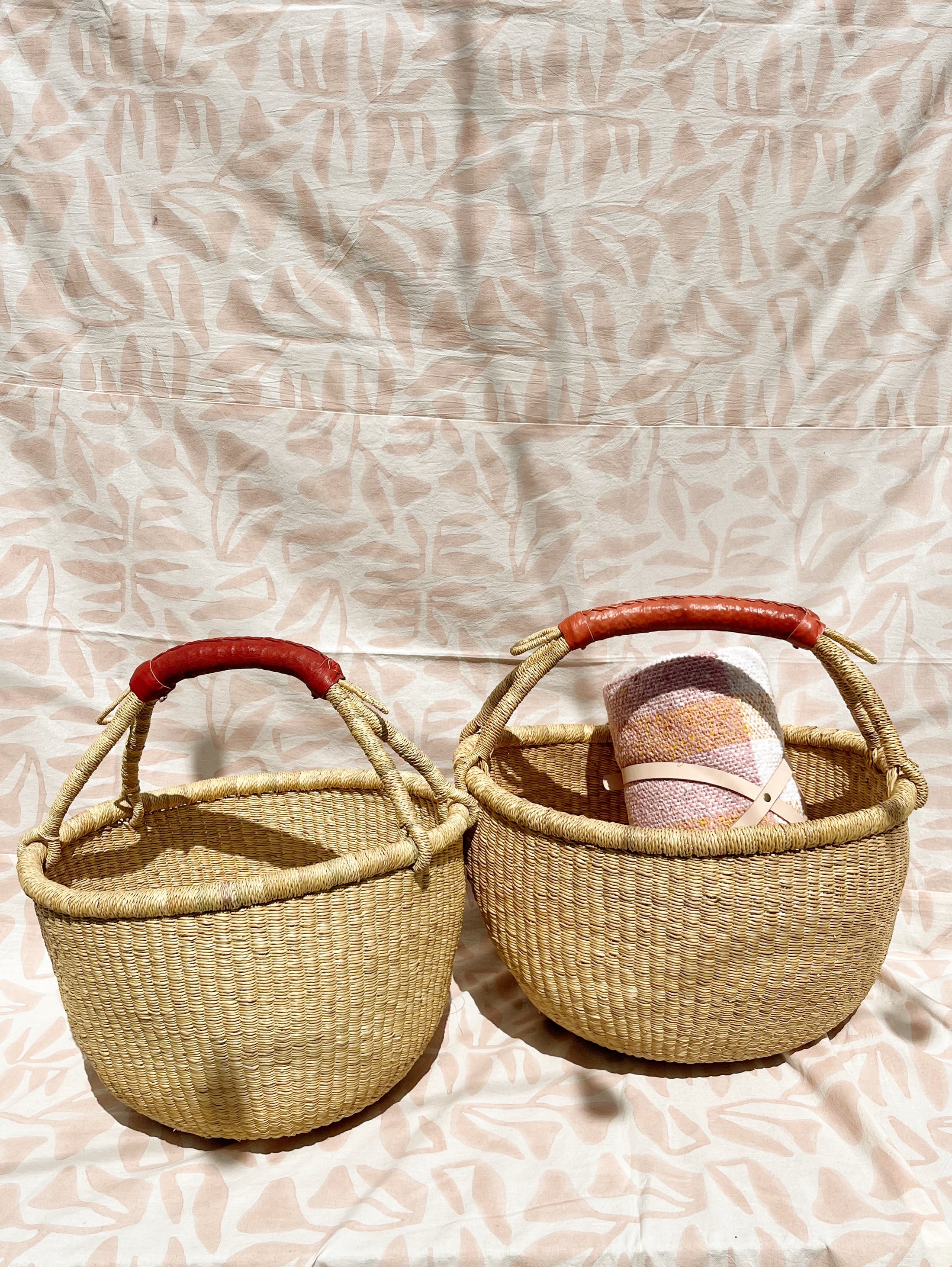 African Bolga Basket – Earthen
