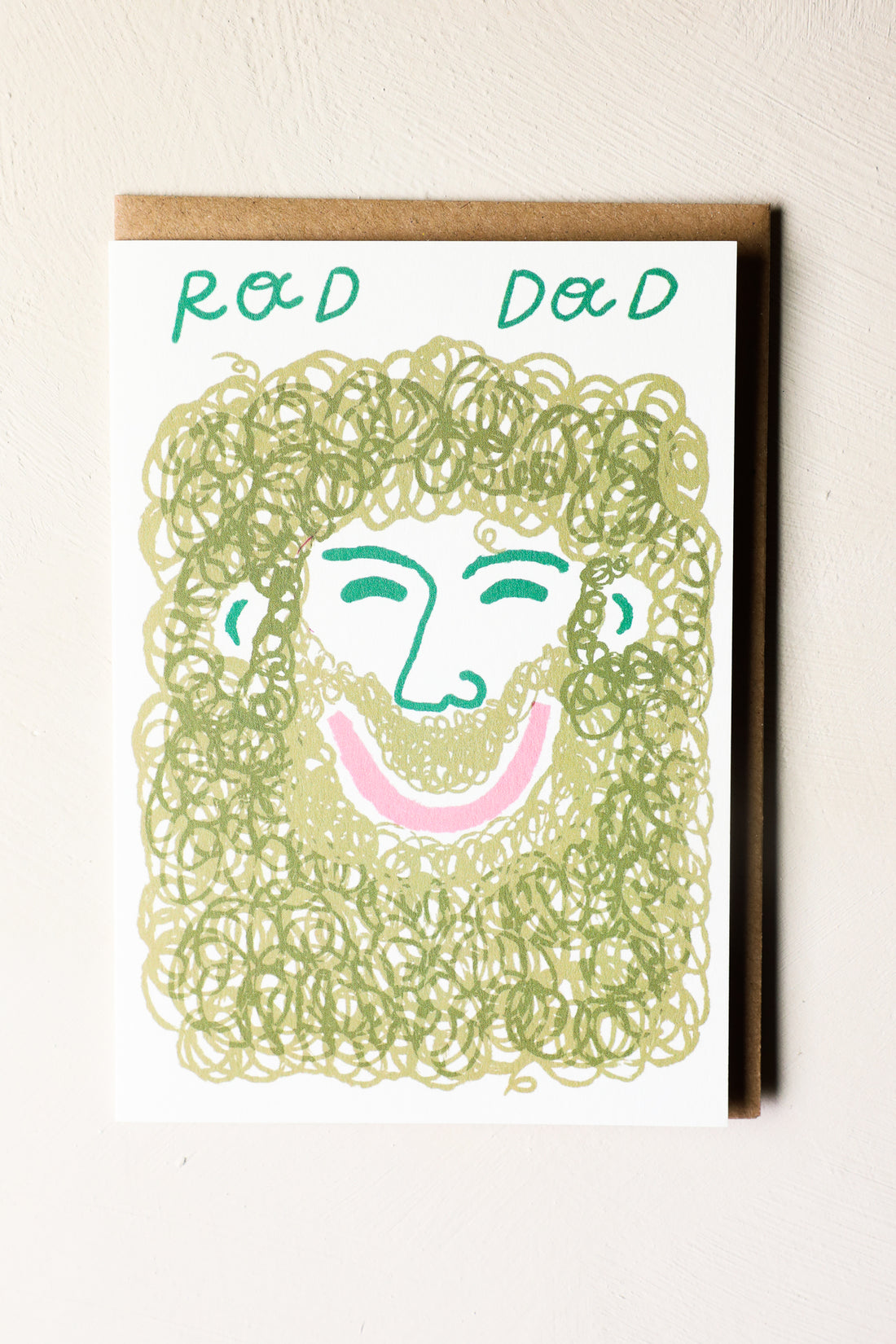 Rad Dad Beard Greeting Card – Earthen