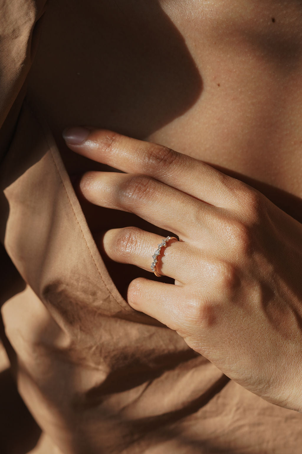 14K Gold Diamond Scatter Band – Earthen