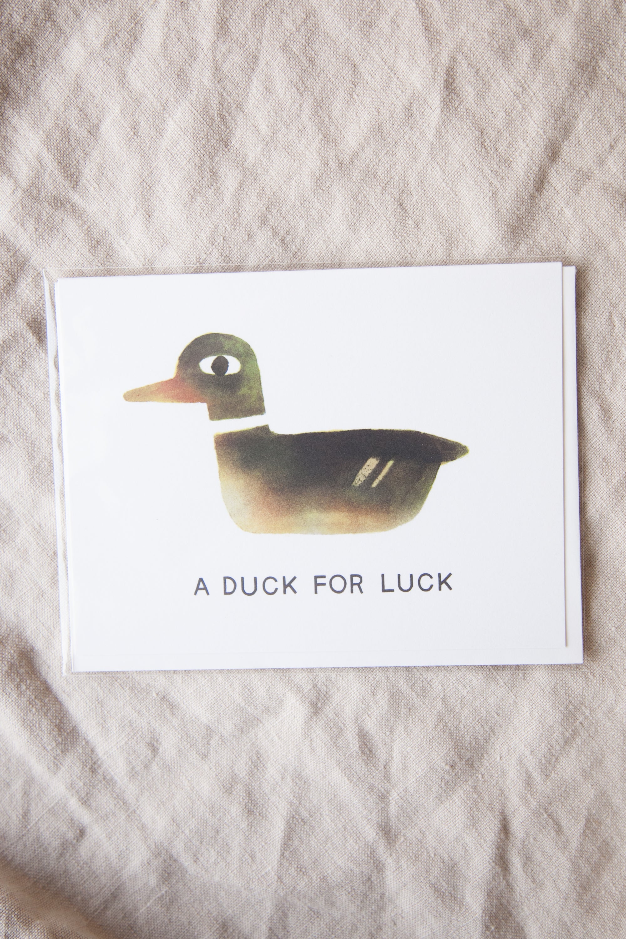 A Duck for Luck Greeting Card – Earthen
