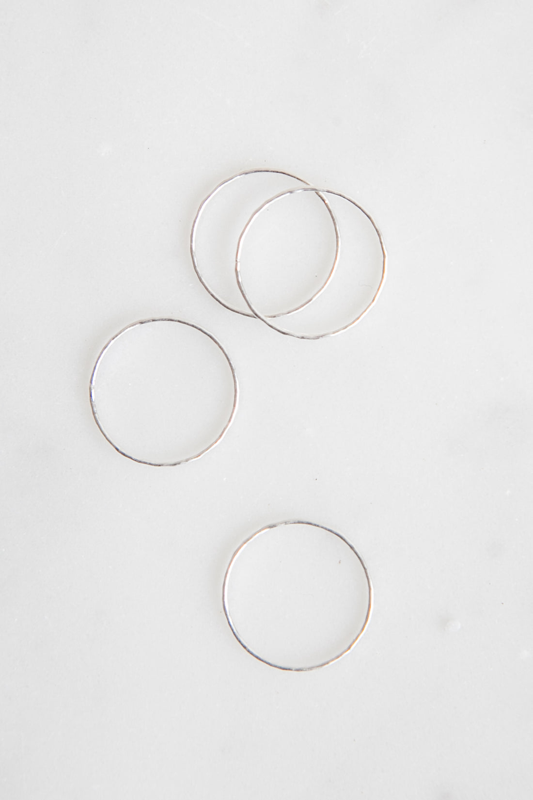 Hammered Stacking Ring - Silver – Earthen