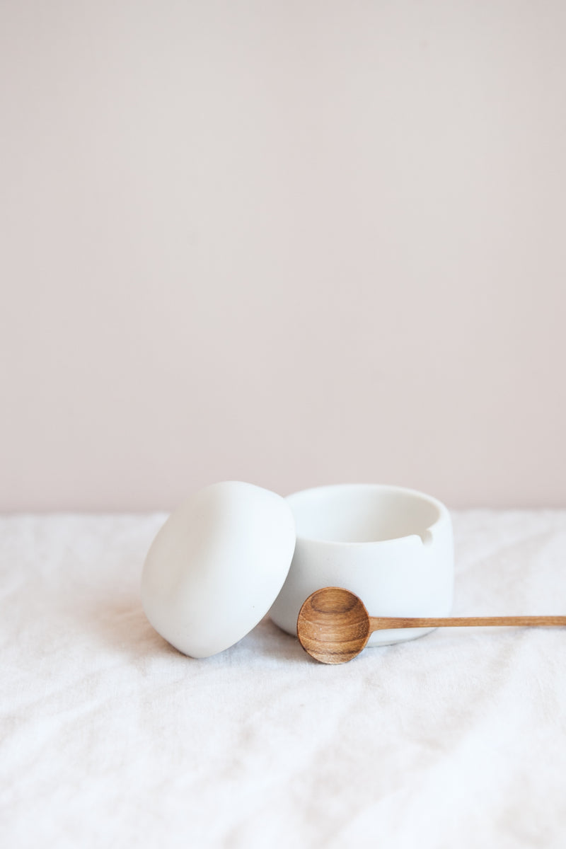 Salt Box + Spoon / Snow – Earthen