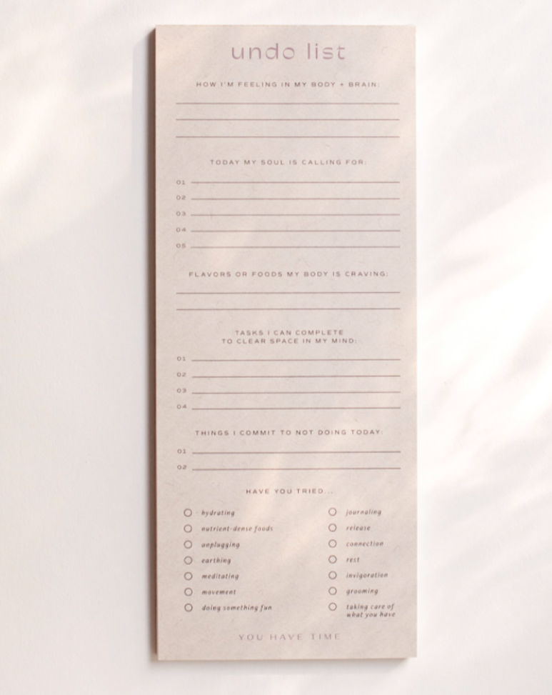 Undo List – Earthen