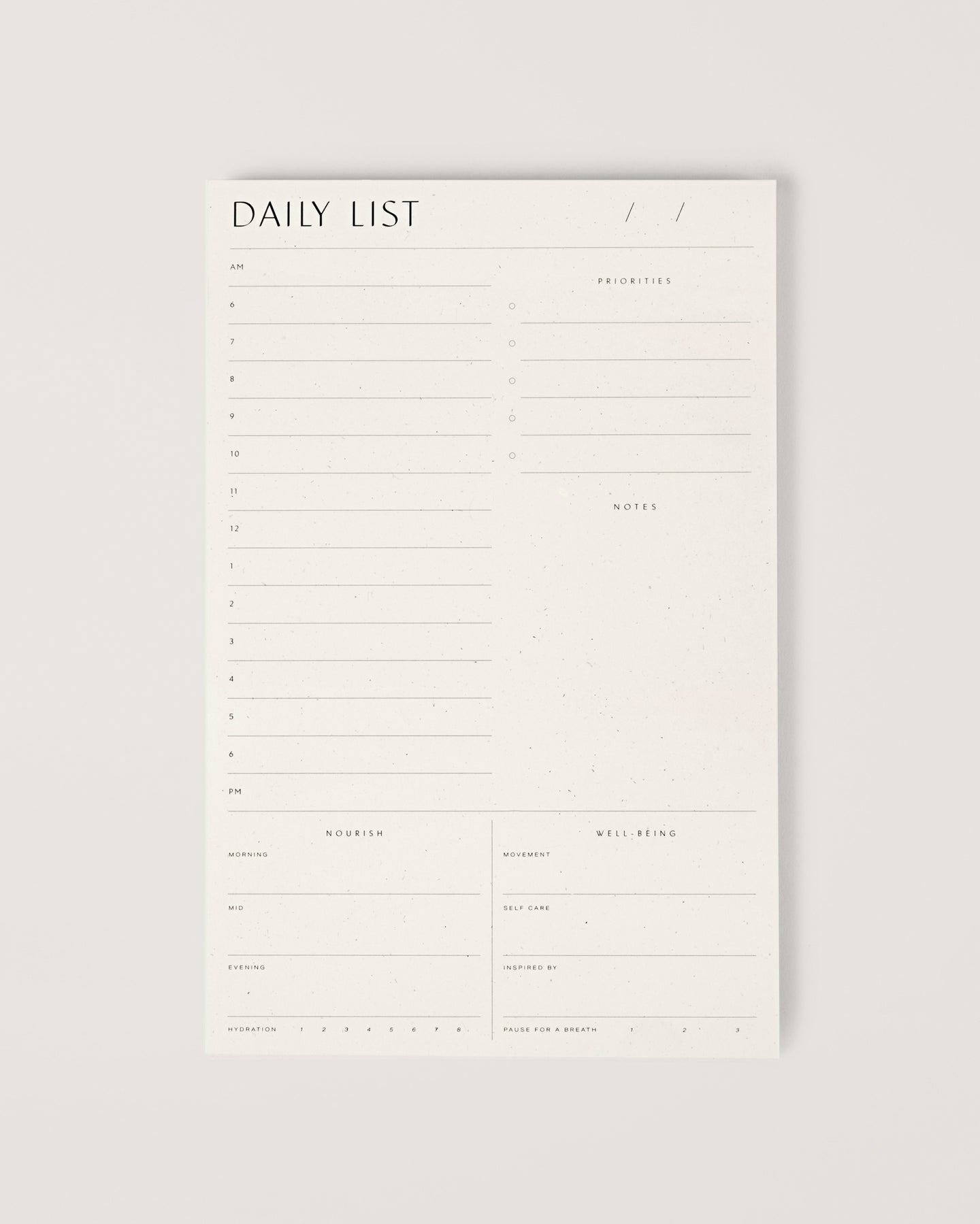 Daily List Notepad – Earthen