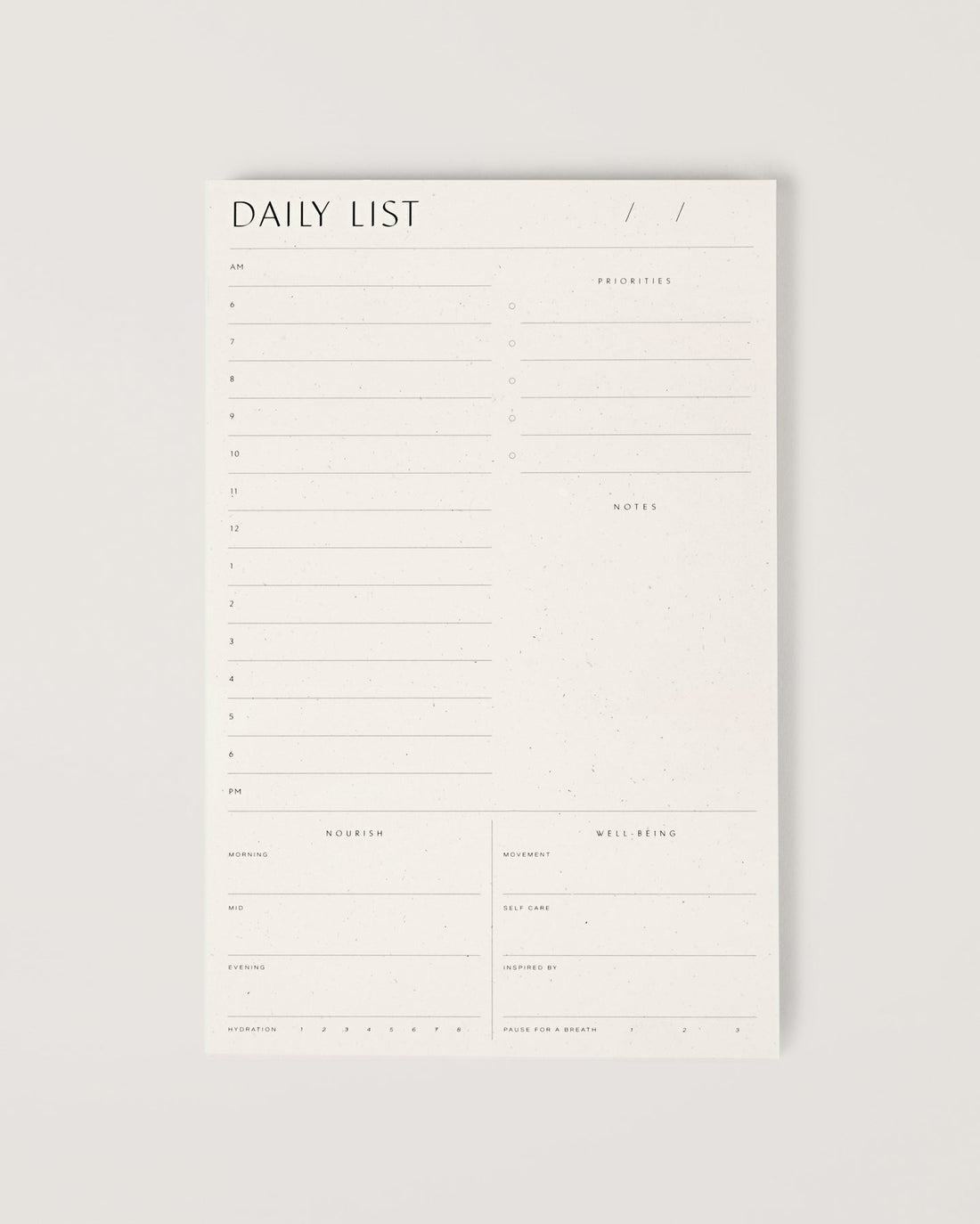 Daily List Notepad – Earthen